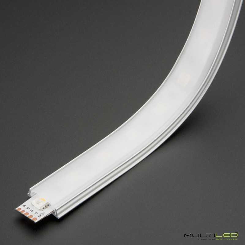 Perfil de aluminio flexible y moldeable para tira LED modelo Flexi (2mts)