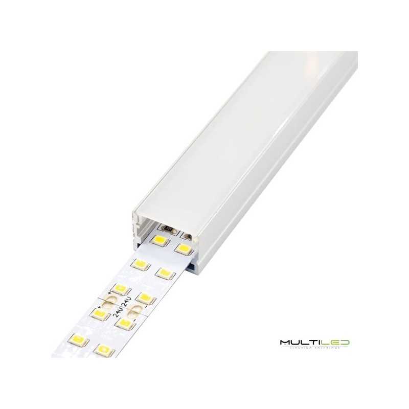 Perfil de aluminio para tira led de superficie, especial Tira doble ...